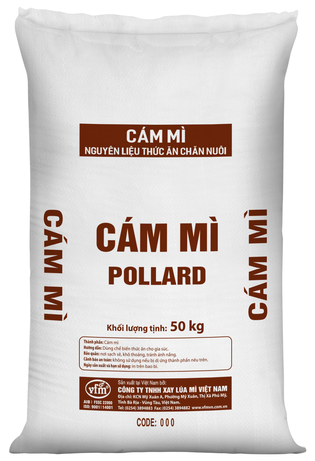 CÁM MÌ POLLARD - Vietnam Flour Mills Limited (VFM)